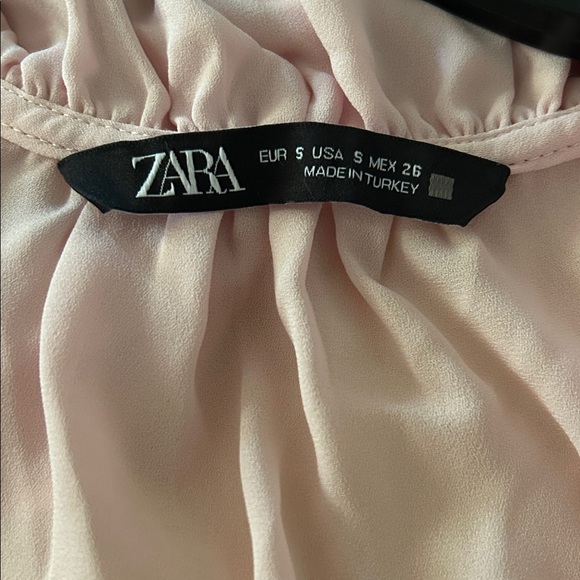 Zara | Tops | Zara Blouse In Soft Pink | Poshmark
